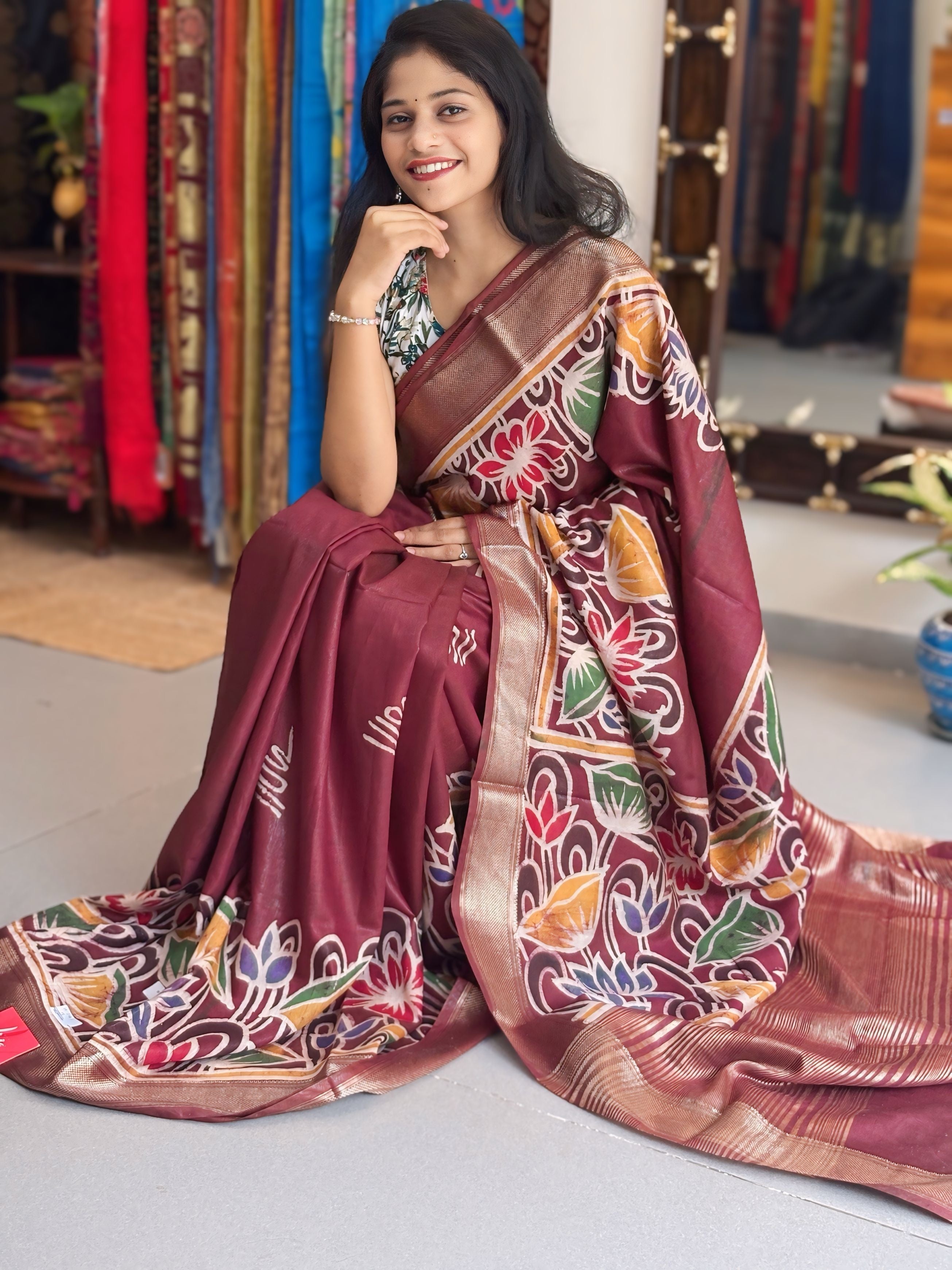 Hand Batik Maheswari – Laal Dhaga